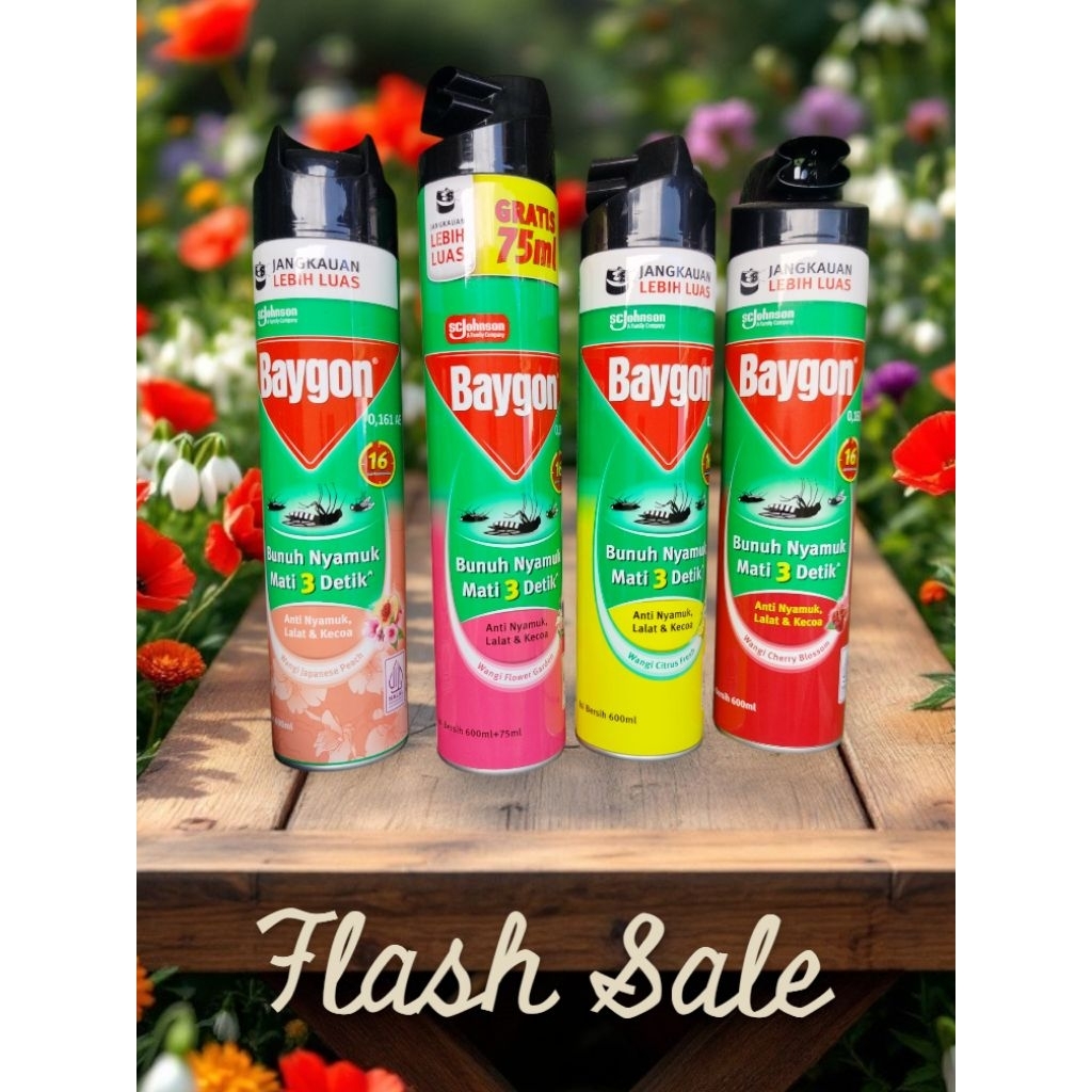 Jual BAYGON AEROSOL FLOWER GARDEN 600ML/ZEN GARDEN 600ML CITRUS FRESH ...
