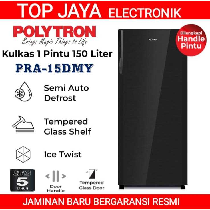 Jual KULKAS POLYTRON 1 PINTU 150 LITER PRA-15DMY/LEMARI ES POLYTRON 1 ...