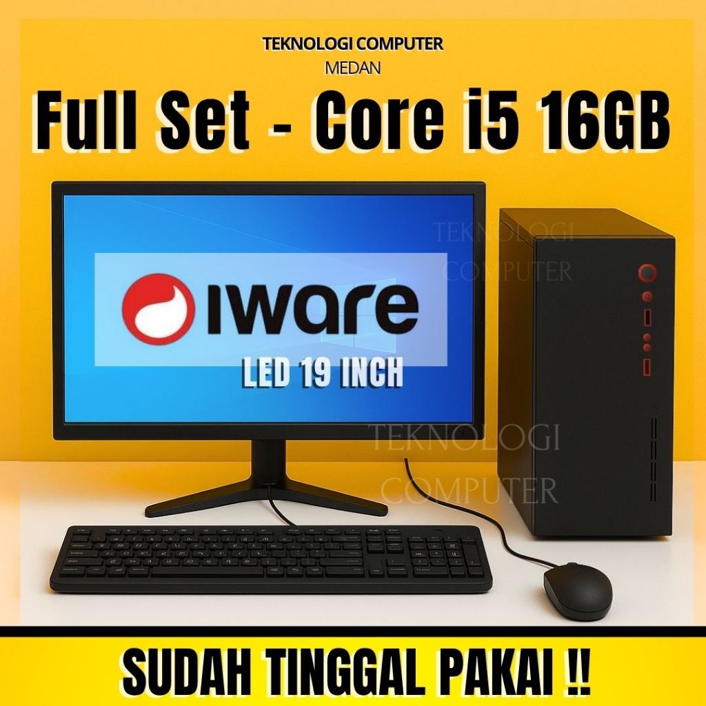 Jual Core i5 ‖ Full Set 19" Iware ‖ Komputer Kantor Admin Sekolah ‖ CPU ...