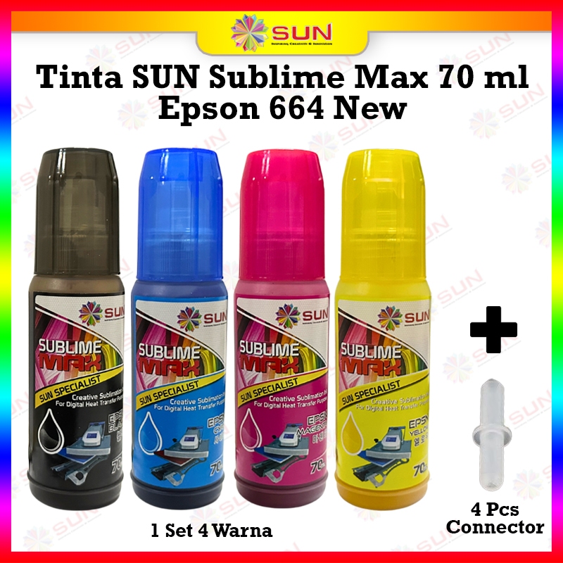 Jual Tinta Epson Sublim 003 / 001 / 664 - SUN Sublime Max 70 ml ...