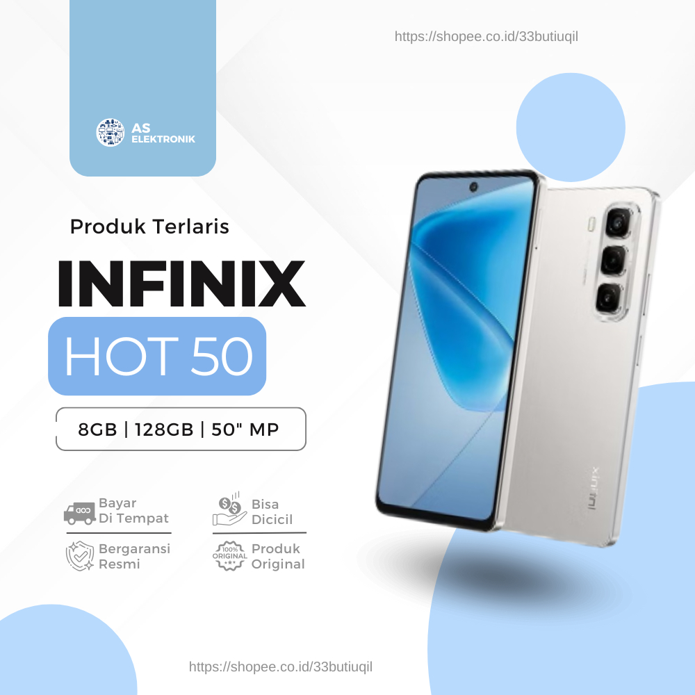 Jual New Entry Infinix Hot 50 - XOS 14.5 Powered by Android™14 - Helio G100 - 6GB/8GB // 256GB ...