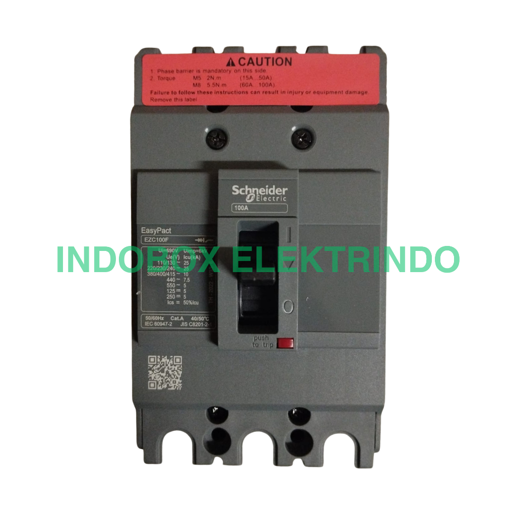 Jual MCCB Schneider EZC100F 3P 10kA ( 15A / 20A / 25A / 30A / 40A / 50A ...