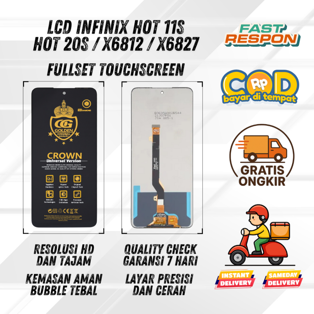 Jual LCD INFINIX HOT 11S NFC X6812 / X6812B FULLSET TOUCHSCREEN ...
