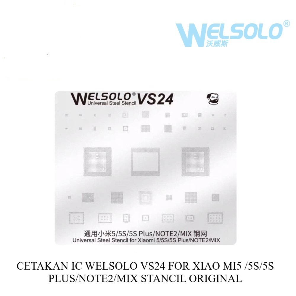 Jual CETAKAN IC WELSOLO VS24 FOR MI 5 5S 5S PLUS NOTE2 MIX UNIVERSAL STEEL STANCIL ORIGINAL ...