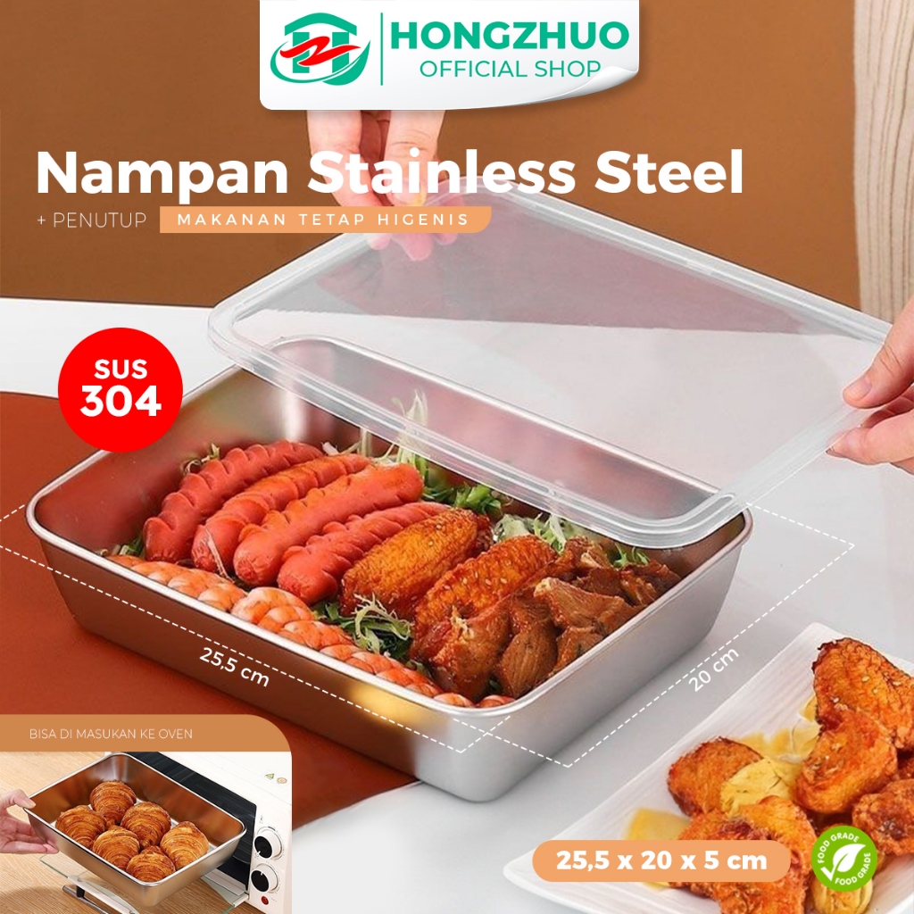 Jual Hongzhuo Food Container Stainless Steel Tutup Wadah Box ...