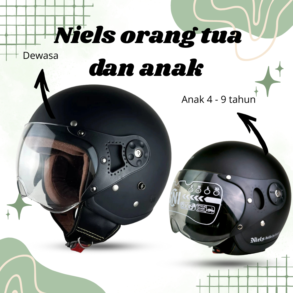 Jual Helm couple untuk orang tua dan anak helm Anak Usia 4-9 Tahun ...