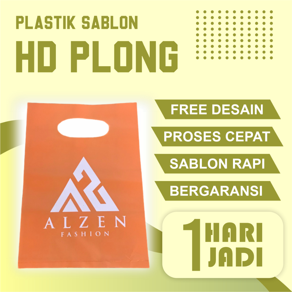 Jual (Isi 100 pcs) Plastik Packing Sablon Custom Plong 15x22 Free ...