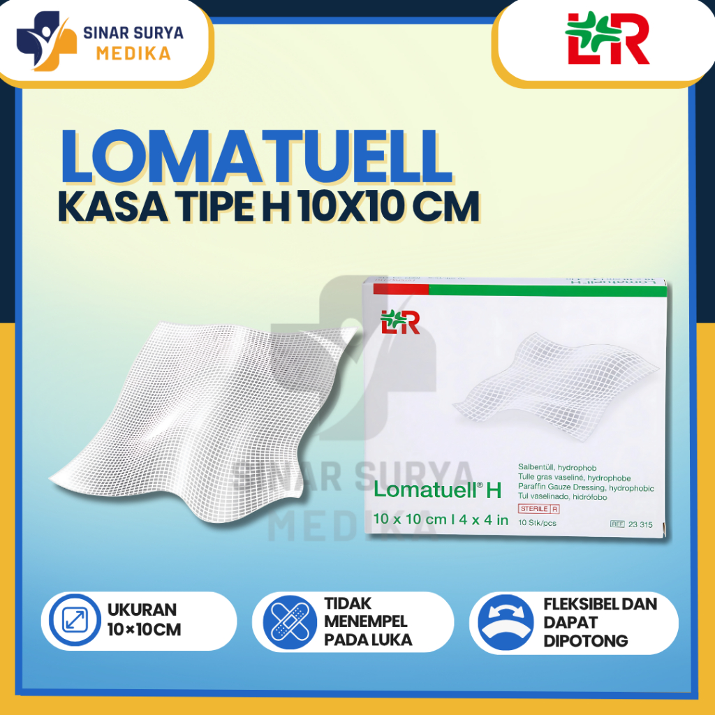 Jual Lomatul H 10x10 / Kasa Lomatuell / Vaselin dressing / Kasa Lomatul ...