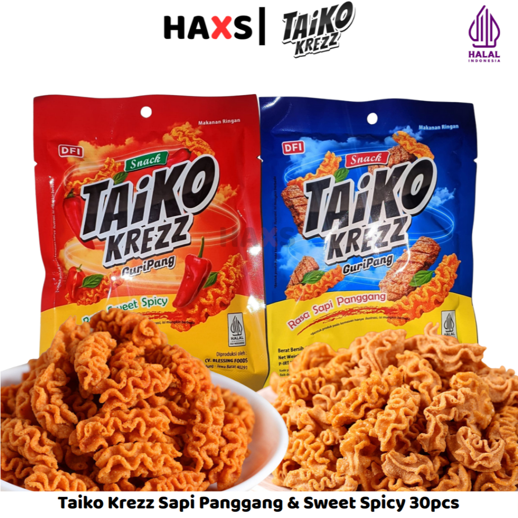 Jual TAIKO KREZZ GURIPANG 16g – Snack Viral Isi 30 PCS Mix Rasa (Sapi ...