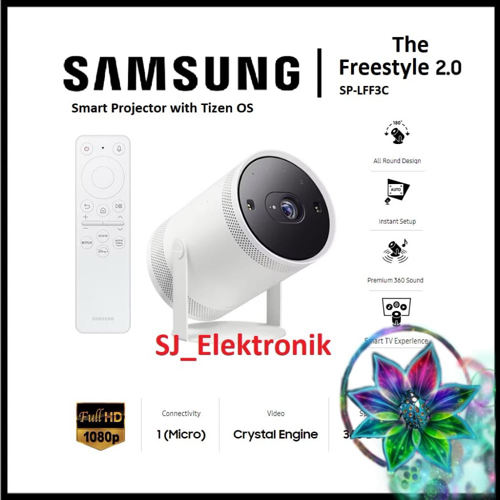 Jual The Freestyle Gen 2 SP-LFF3C Portable Projector FullHD 30-100 inch ...
