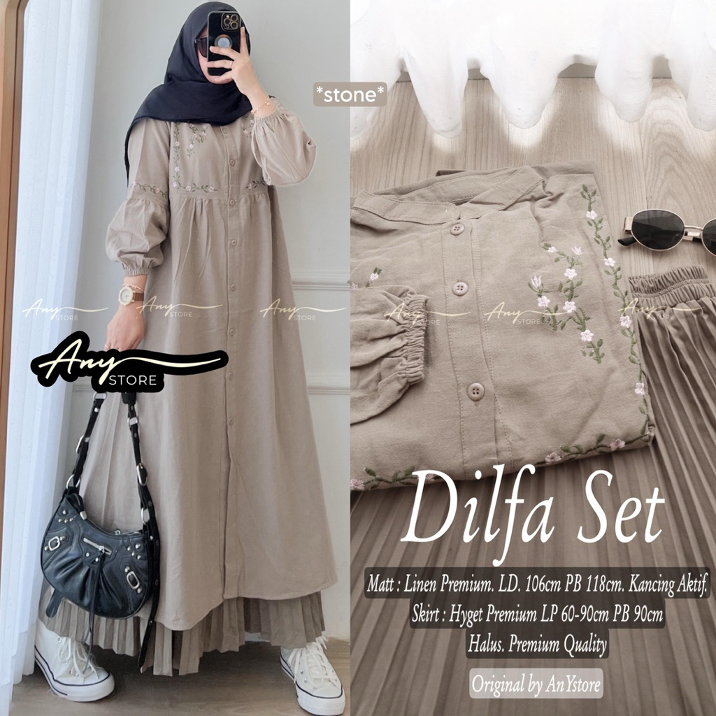 Jual serina dilfa setelan long tunic jumbo ld 130 ld 120 by A.N.Y rok ...