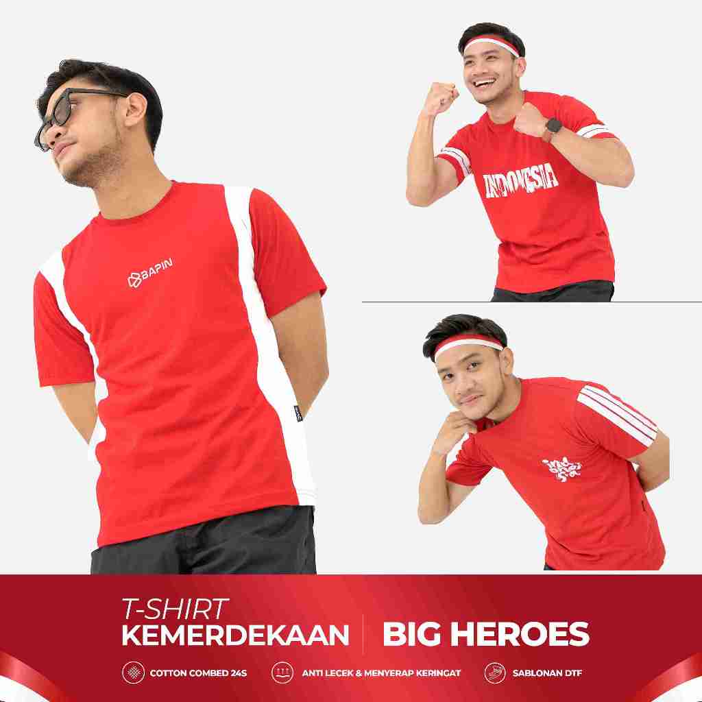 Jual BAPIN T-Shirt Kemerdekaan HUT RI Pria Wanita Big Heroes – Kaos ...