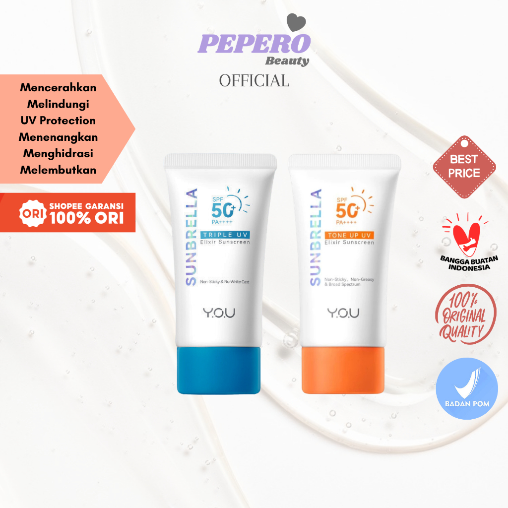 Jual YOU Sunscreen Triple Uv Elixir SPF 50 PA ++++ | Tone Up UV Elixir ...