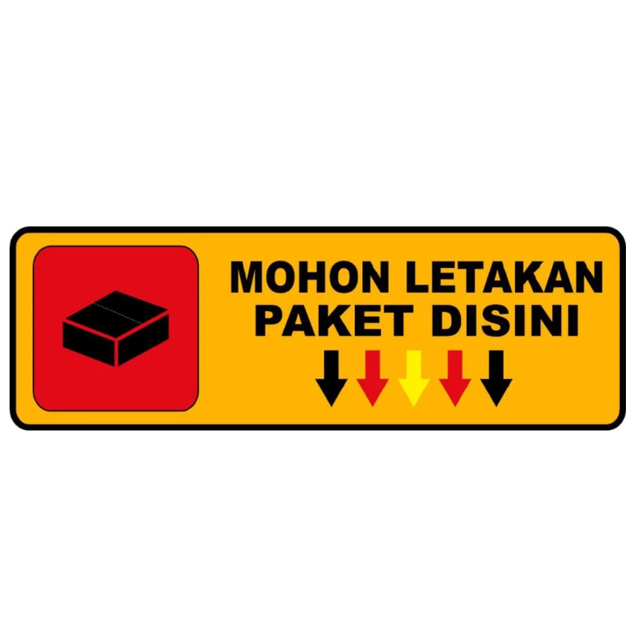 Jual STIKER TARUH PAKET 5x15 cm MOHON LETAKAN PAKET DISINI DI KERANJANG ...