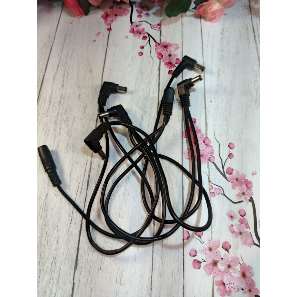 Jual kabel sambungan efek gitar | kabel PSU power suplay L to lurus ...
