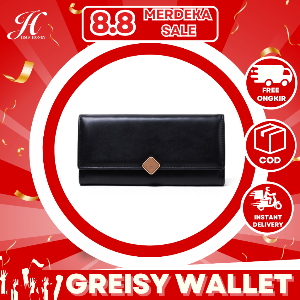 Jual JIMS HONEY - Greisy Wallet - Dompet Panjang Wanita Free Exclusive Box | Shopee Indonesia