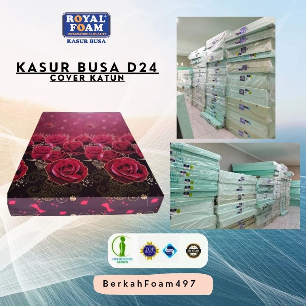 Jual Kasur Busa Royal D24 Ukuran 90 x 200 sampai 180x200 – Empuk Tebal ...