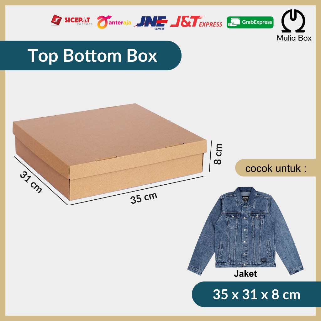 Jual Kardus Packing Top Bottom Box 35 x 31 x 8 cm Corrugated Die Cut ...