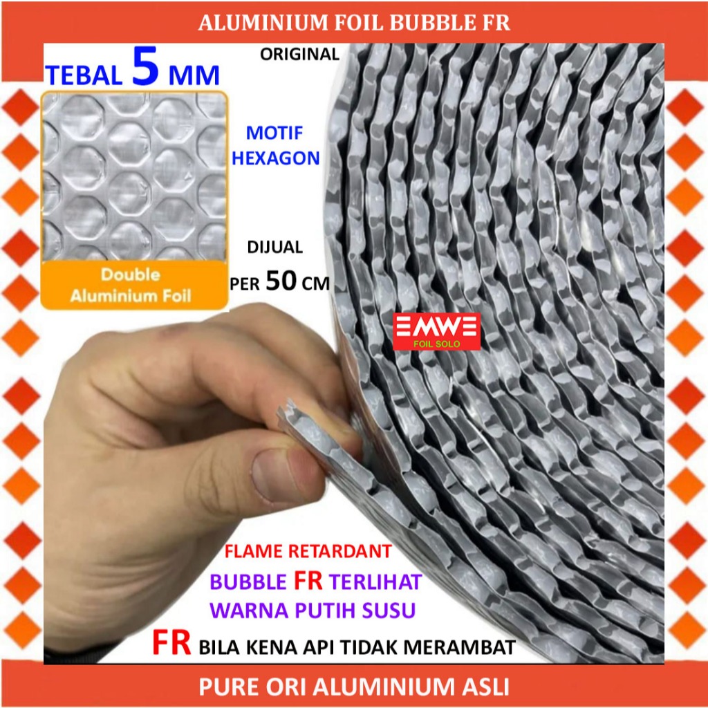 Jual UK. 50 CM Tebal 5MM Murni Asli Pure Alumunium Foil Insulation ...