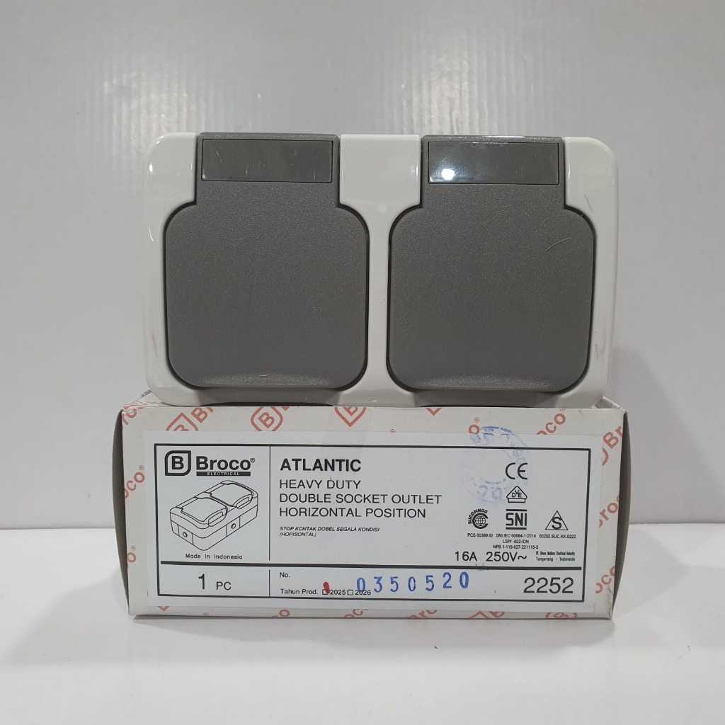 Jual Broco Stop Kontak Colokan Listrik Arde 2 Lubang Soket Outdoor ...