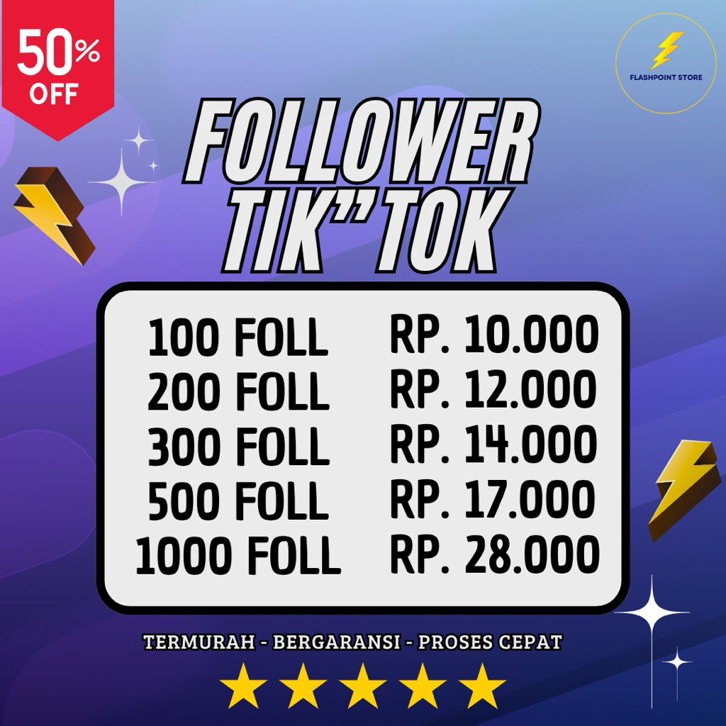 Jual FOLLOWER TIK*TOK FOLL TT TOKTOKK TIK TOK TERMURAH BERGARANSI ...