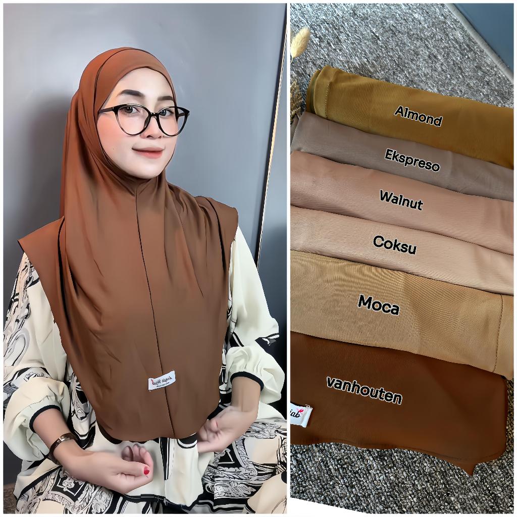 Jual Hijab lolly Bergo Melayu Tali Size Standar L Jersey By Assyla Hijab / Hijab Instan Bergo ...