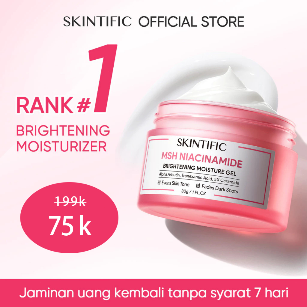 Jual SKINTIFIC - MSH Niacinamide Brightening Moisturizer Gel 30g ...
