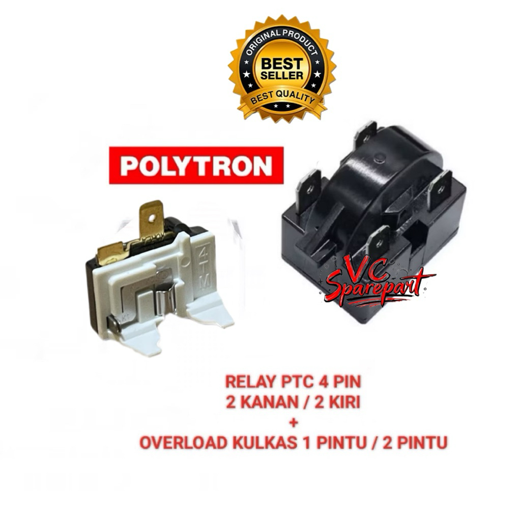 Jual [COD ] PROMO[ 1 set ] Relay 4 Pin 2 Kanan / 2 Kiri + Ptc Overload ...