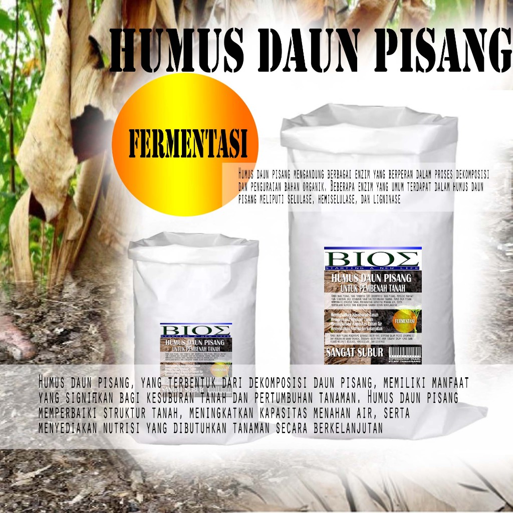 Jual Humus daun pisang 1kg sampai 10kg media tanam subur kaya NPK alami ...