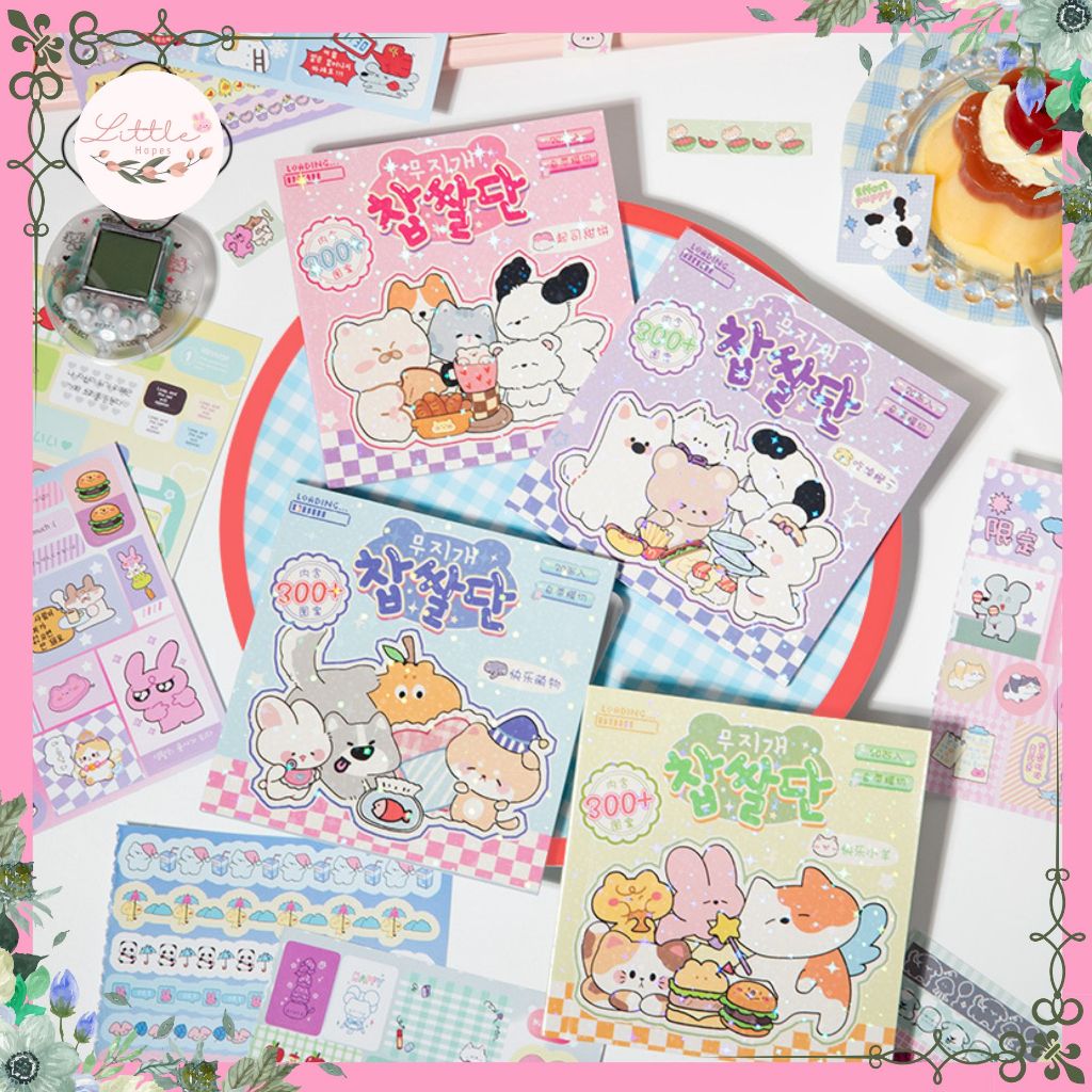 Jual Sticker Book 300+ Korean Style Rainbow Rice Series Cartoon Vibes ...