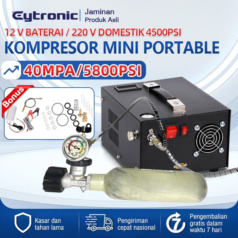 Jual ⚡READY STOCK⚡Kompresor Mini Portable 12v 4500psi 40Mpa Air ...