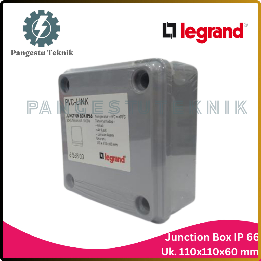 Jual Legrand Junction Box IP 66 110x110x60 mm Waterproof / Kotak Panel ...