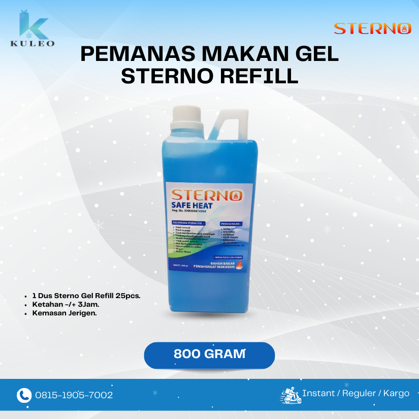 Jual Sterno Gel (Jelly) Biru 1Kg Refill - sterno refill 800ml | Shopee ...