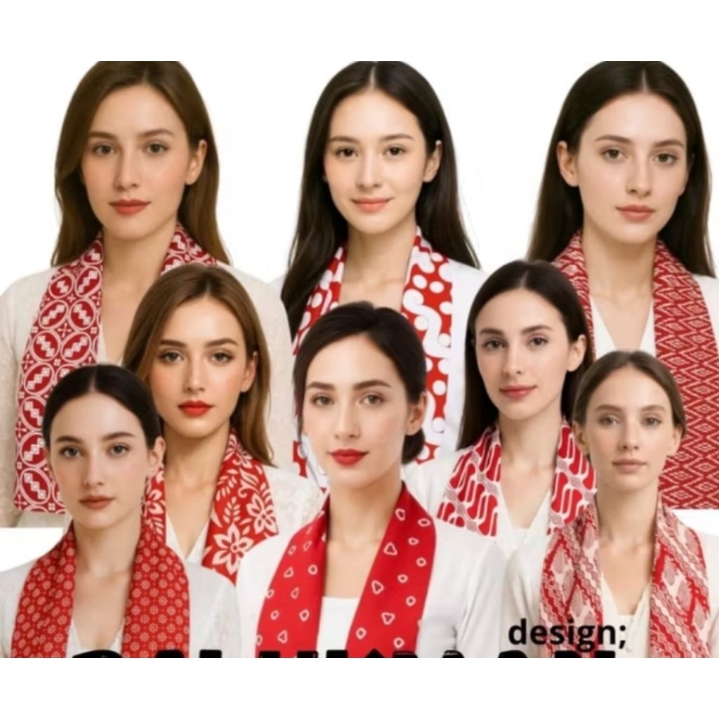 Jual Syal Selendang Cukin Batik Merah Putih Spesial Edisi Tahun baru ...