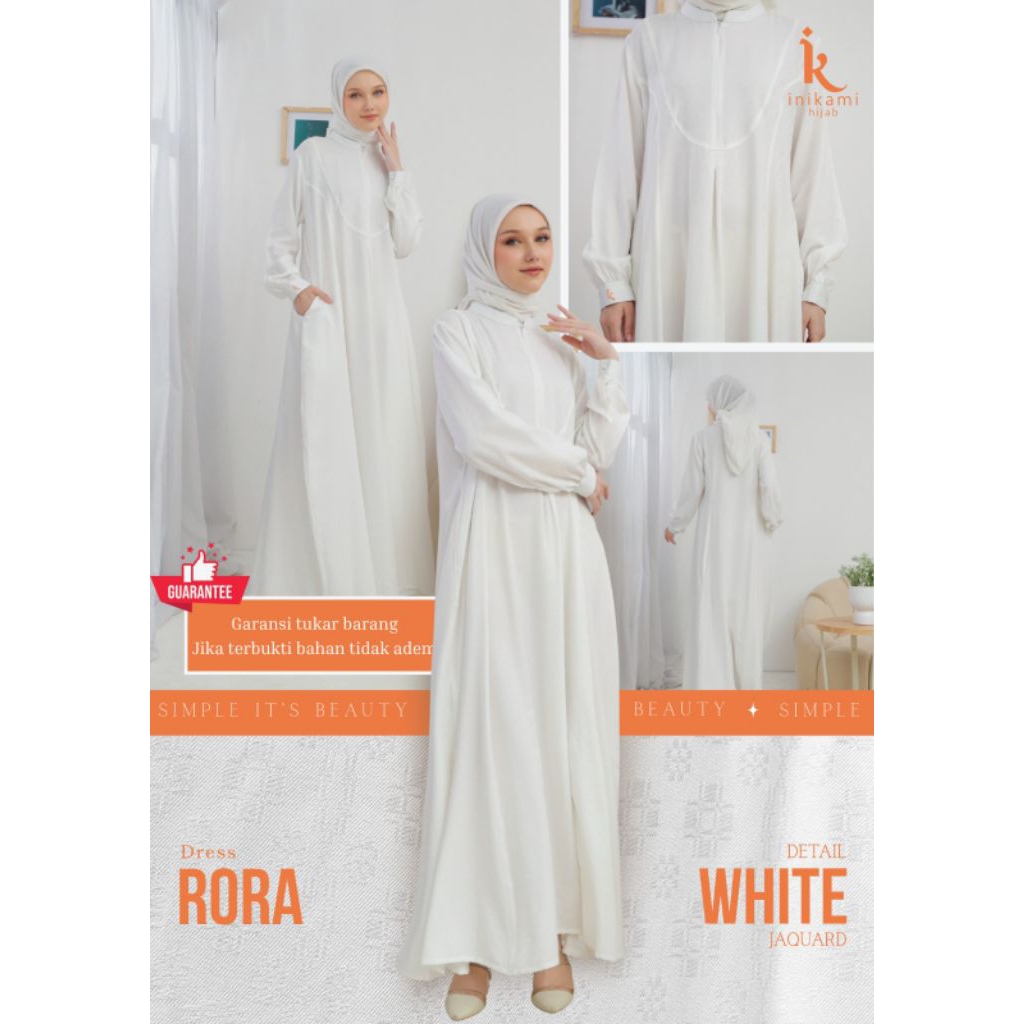 Jual Gamis IniKami Rora Black & Rora White/ Gamis IniKami Terbaru | Shopee Indonesia