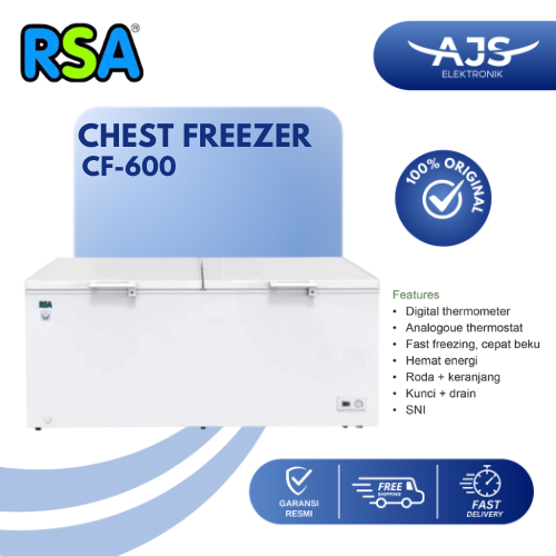 Jual Chest Freezer RSA CF-600 H / CF600H Freezer Box 500 liter | Shopee ...