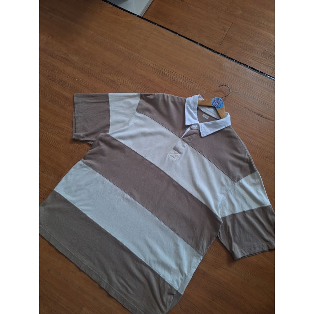 Jual Polo Shirt Uniqlo Rugby Salur Dilan Size L fit XL | Shopee Indonesia