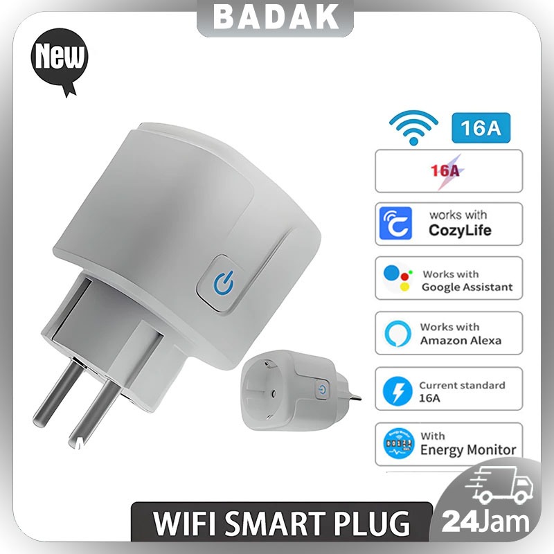 Jual WiFi Smart Plug 16A Wireless Saklar with Colokan Energy Monitoring ...