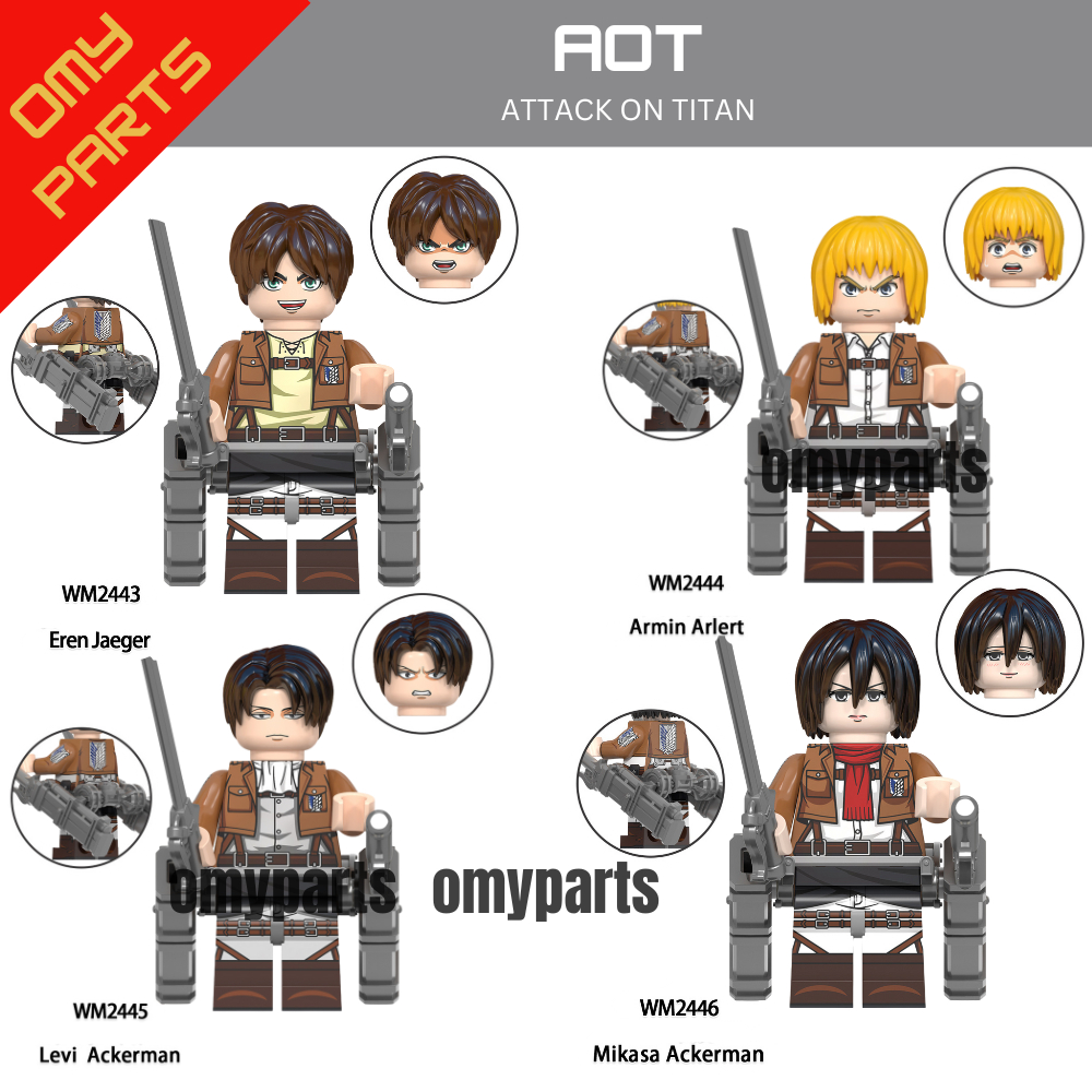 Jual A0T KARAKTER ANIME ATTACK ON TIT4N MAINAN BALOK LUCU SUSUN ANAK ...