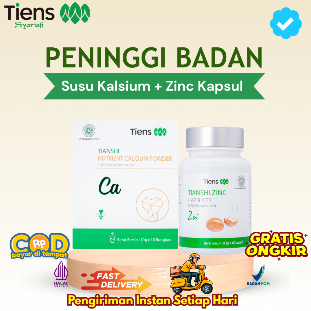 Jual TIENS Peninggi Badan Anak & Dewasa Original Zinc Kapsul Susu Tianshi Nutrient Kalsium ...