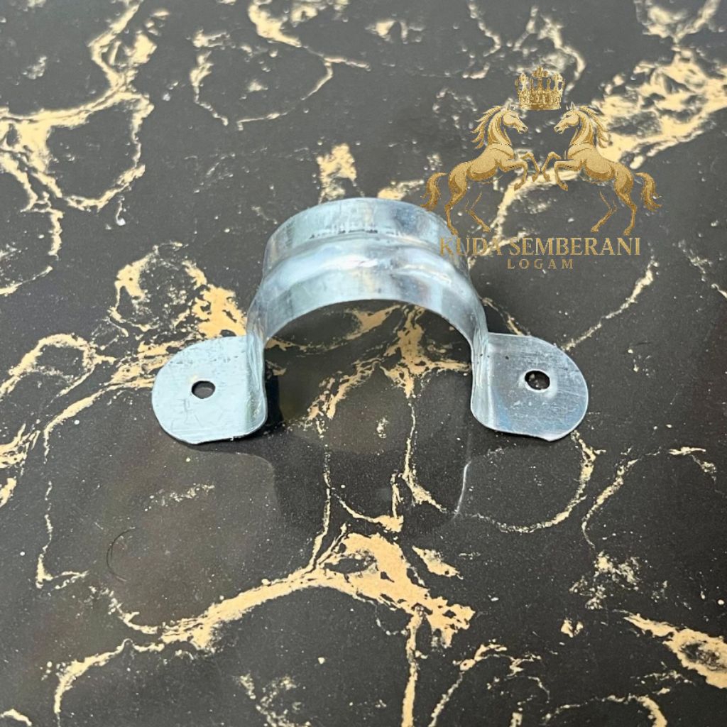 Jual KSL KLEM OMEGA PIPA PVC UKURAN 5/8INCH BAHAN GALVANIS TEBAL 0,5MM ...