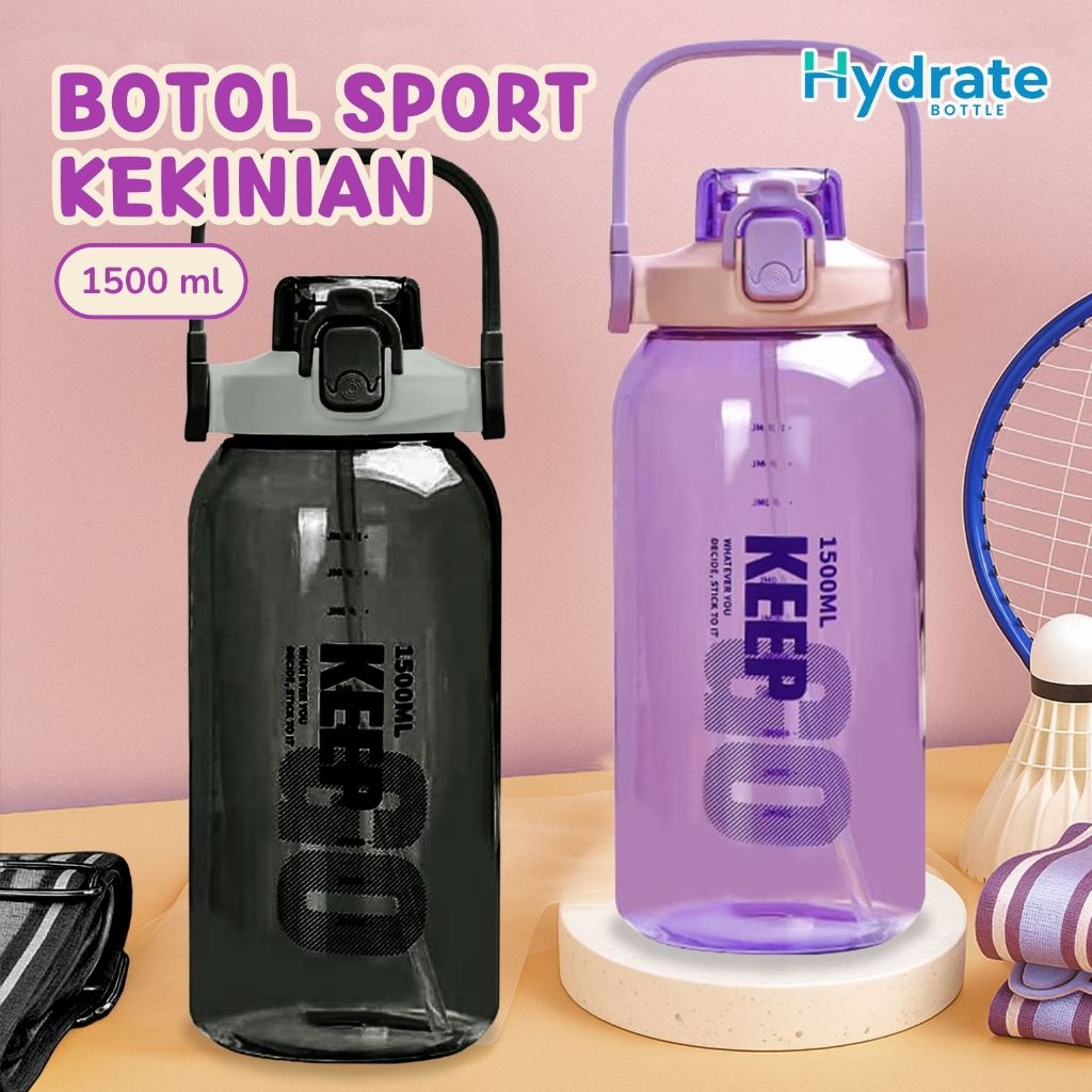 Jual HYDRATE Botol Minum Keep GO Sport Bottle 1.5L Premium Besar ...