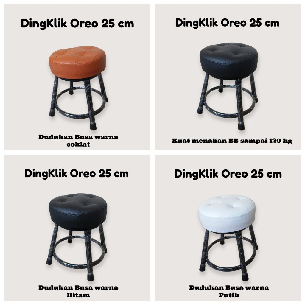Jual Bangku Pendek Oreo 25 cm bundar,bangku kafe,bangku bar,Bangku ...