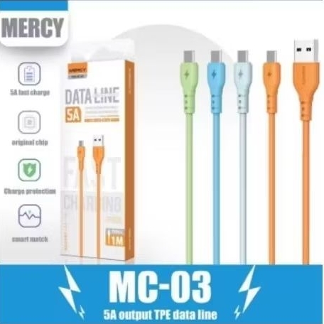 Jual Kabel data MERCY MC-03 (type C), 5A, fast charging | Shopee Indonesia