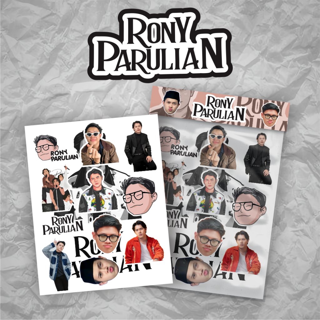 Jual Stiker Pack Premium Rony Parulian Cartoon Sticker Artis Musik ...