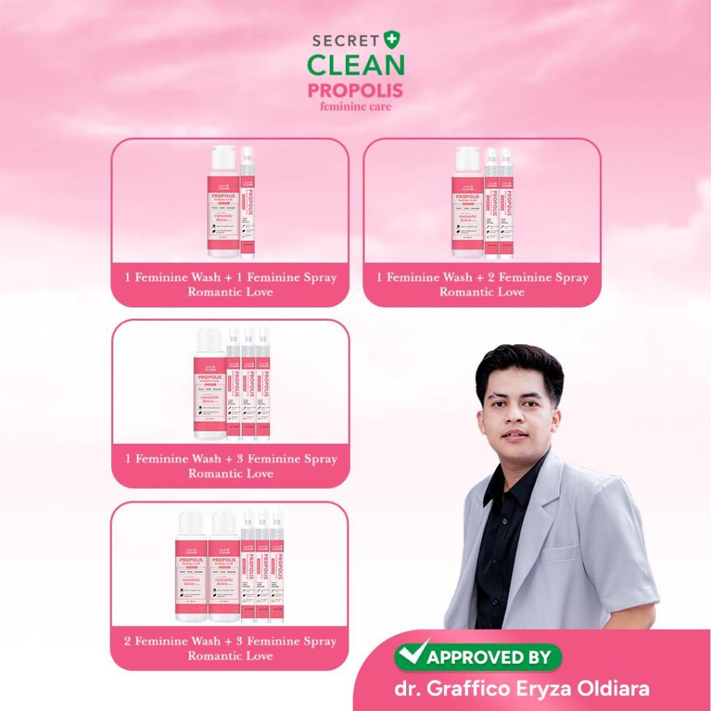 Jual [ROMANTIC LOVE] Secret Clean Propolis Feminine Care Package 2 pcs ...