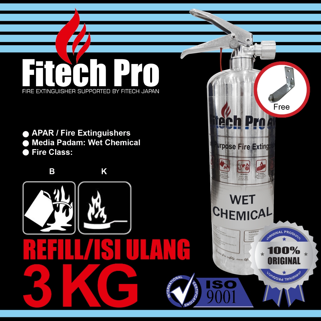 Jual Reffil Isi Ulang Apar Fitech Pro - Wet Chemical (untuk memadamkan ...