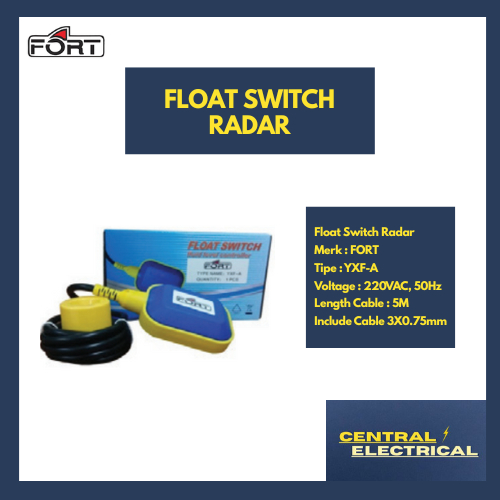 Jual FORT FLoat Switch / Radar 220VAC/50Hz, Cable 2m / 5m Merk Fort ...