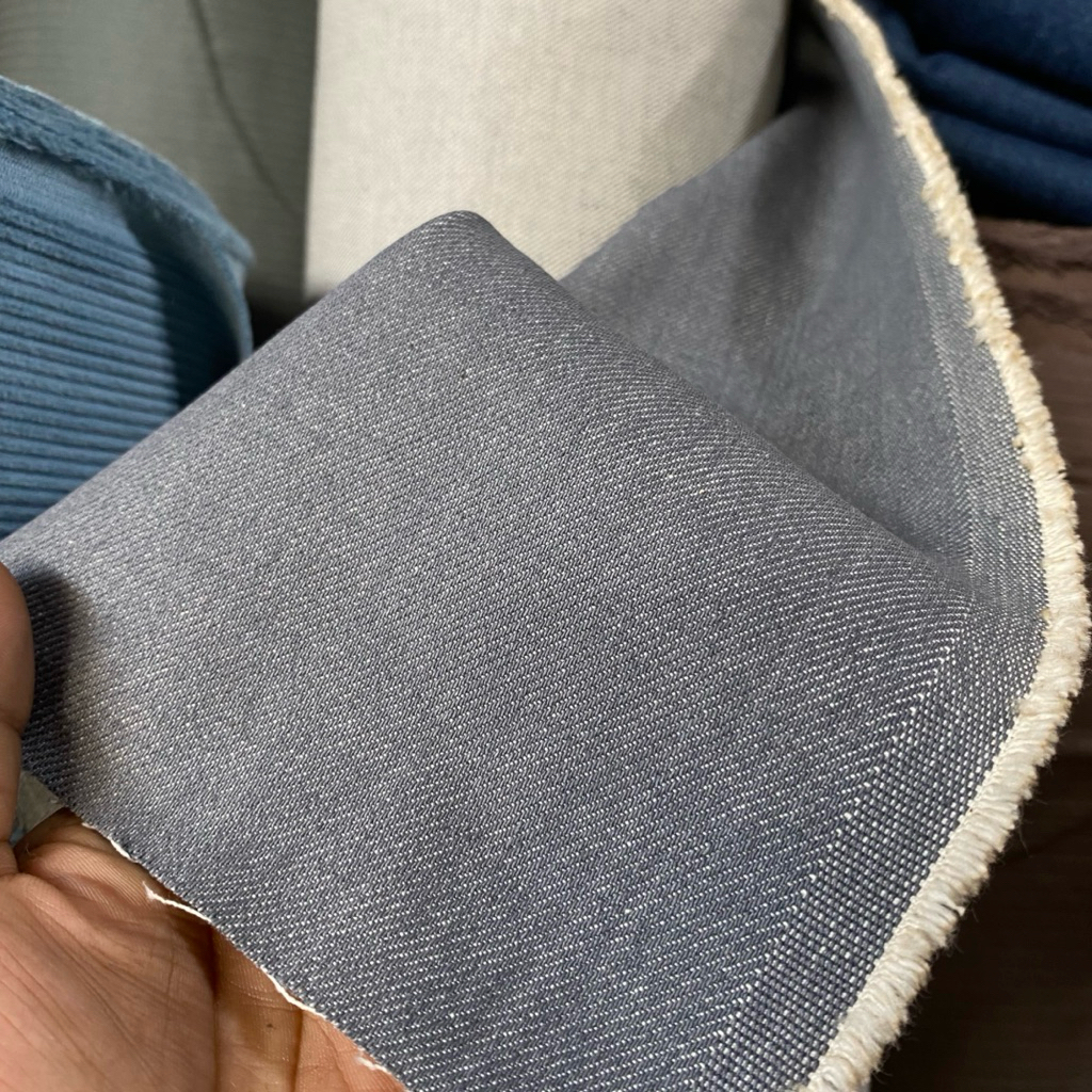 Jual kain jeans denim 13.oz kain jeans denim tebal harga per 0,5 meter ...