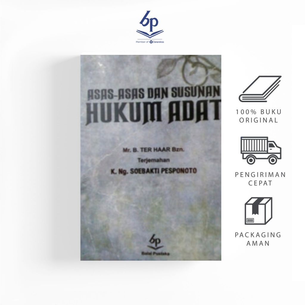 Jual Asas-Asas dan Susunan Hukum Adat (Ter Haar) - Balai Pustaka ...